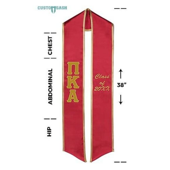 Custom Sash | Other | Pi Kappa Alpha Fraternity Graduation Stole | Poshmark